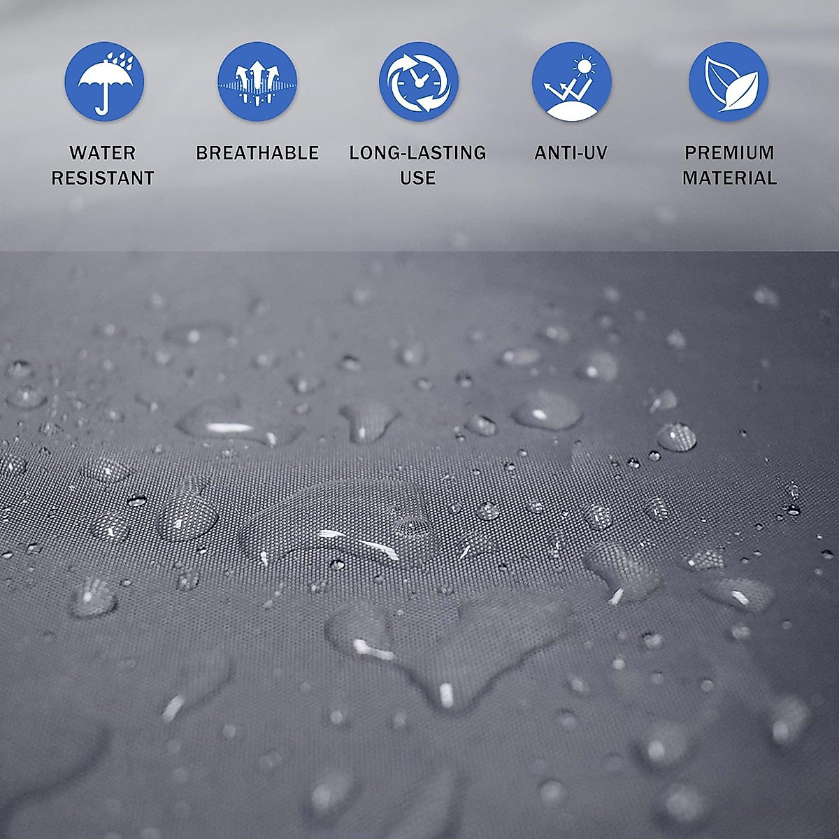 MOLLYAIR Wire Shelf Cover,600D Heavy Duty Waterproof Dustproof Standing Shelf Units Cover, Storage Rack Cover with Zipper for Metal Shelving,(Cover only) (Grey, 36" L x 14" W x 54" H)