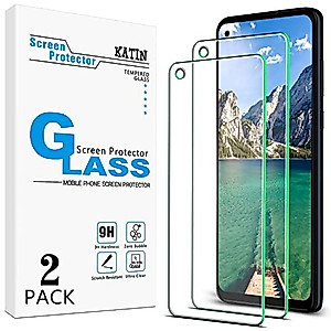 KATIN [2-Pack] Screen Protector For Samsung Galaxy A11, M11 Tempered Glass, Bubble Free, 9H Hardness, Support Fingerprint Reader, Opened Camera Hole