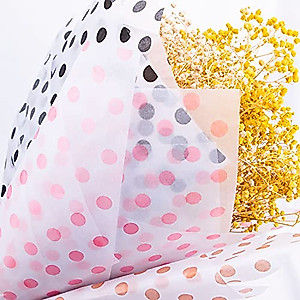 MR FIVE 120 Sheets Polka Dot Tissue Paper Bulk,20" x 28",Tissue Paper for Packaging,Gift Wrapping Tissue Paper for Gift Bags,Tissue Paper for Baby Shower,Birthday,Weddings,Holiday Party,6 Colors