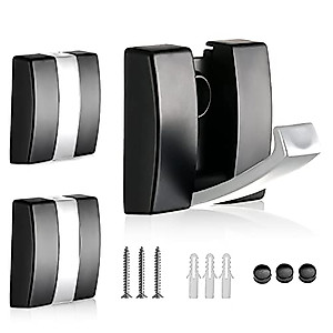 Rise age Folding Hideaway Coat Hooks, Heavy Duty Wall Hooks Retractable Hooks for Hanging Coat, Cup, Clothes, Scarf, Bags, Keys, Hats, Towel (Sliver 3 Pcs)