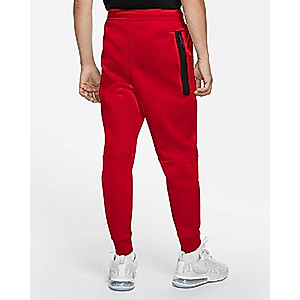 Nike mens Sportswear Tech Fleece Jogger, University Red/Black, Medium