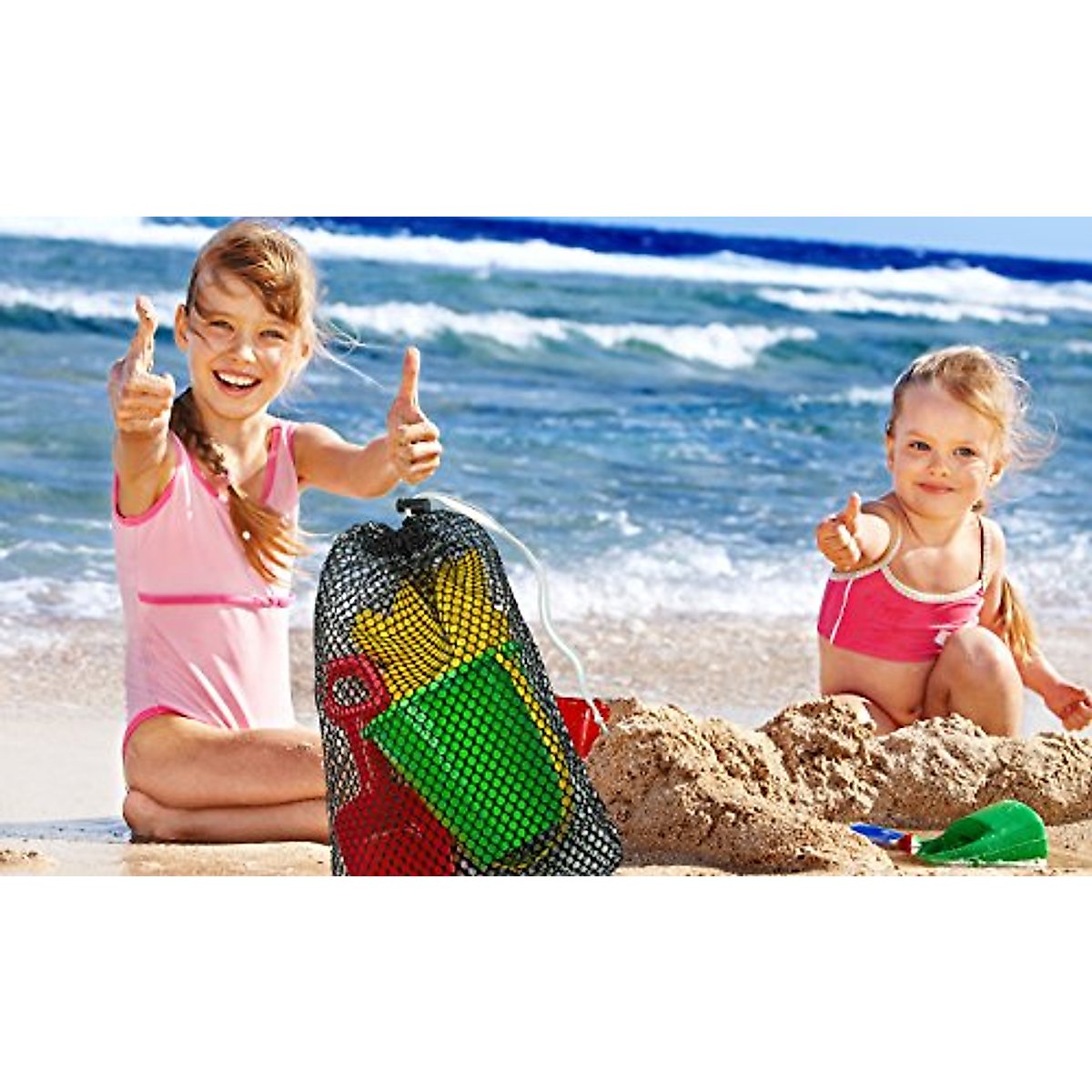 Handy Laundry Mesh Stuff Bag - Durable Mesh Bag with Sliding Drawstring Cord Locking Closure.