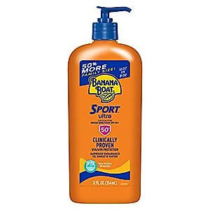 Banana Boat Ultra Sport Sunscreen Lotion, Broad Spectrum, SPF 50, 12oz.