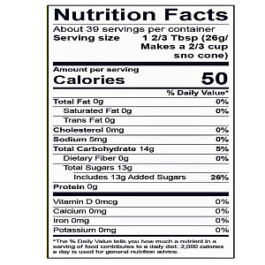 Hypothermias Vanilla Ready to Use Gallon (128 Fl. Oz) Hawaiian Snow Cone Flavors Syrup - Shaved Ice, 100% Pure Cane Sugar