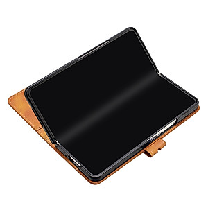 Phone Flip Case Compatible with Samsung Galaxy Z Fold 5 2023 Wallet Case, PU Leather Phone Case Magnetic Flip Folio Leather Case Card Holders [Shockproof TPU Inner Shell] Protective Case phone protect