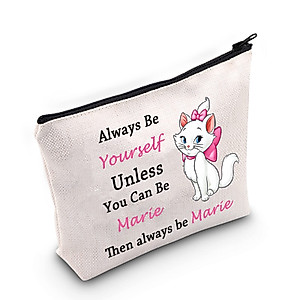 TSOTMO Marie Makeup Bag Cat Zipper Pouch Gift Marie Ladies Gift Cartoon Movie Merchandise Gift For Marie Cats Fans Cat Pet Animal Lover Gift (Be Marie)