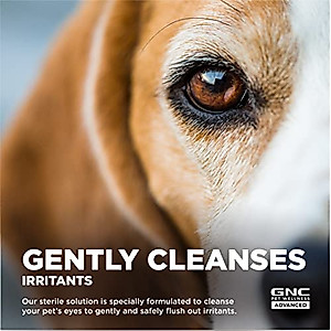 GNC Pets Advanced Sterile Eye Wash for Dogs | Dog Eye Wash Helps Relieve Irritation and Rinse Away Debris | Eye Relief Eye Wash for Dogs, 4 oz | Made in The USA (FF14829)