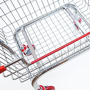 Coin Laundry Cart, CART&SUPPLY [Heavy Duty][Rolling Cart] Laundry Cart with Double Pole Rack [Chrome]