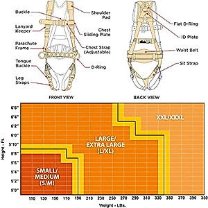 AFP Demon Fall Protection Comfortable Safety Harness (OSHA/ANSI PPE)