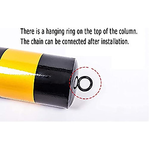 Driveway Security Post Barrier 2-Pack Parking Bollards with Lock Bollard Post Removable Security Posts for Driveways 114mm Wide Parking Barrier Concret Traffic Cones (Size : 1000x114mm)