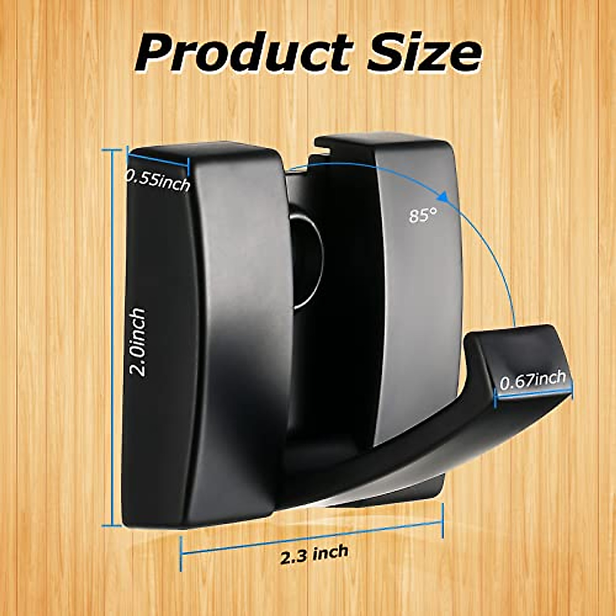 Folding Hideaway Coat Hooks 4 Pieces Heavy Duty Wall Hooks Black Towel Hooks for Bathrooms Retractable Coat Hook Space Aluminum Wall Hooks Hanging Hooks for Closet Scarf Hat Robe Key Purse Bag