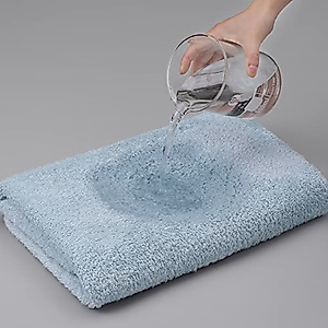 Aibaser Bath Towels, 27x54inch - Natural, Ultra Absorbent Towels for Bathroom, Travel, Gym, Shower and Spa (4 Piece Set) (Blue)