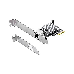 OKN 2.5GBase-T PCIe Network Adapter RJ45 LAN Controller up to 2500 Mbps PCI Express Gigabit Ethernet Card with Standard and Low-Profile Brackets Support Windows and Windows Server