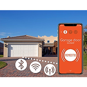 Remootio 2 WiFi and Bluetooth Smart Garage Door Opener with iOS and Android App, Amazon Alexa, Google Home, SmartThings, Siri Shortcuts. with Sensor and Power Adapter.