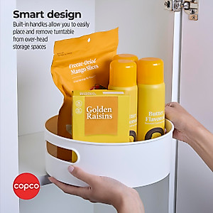 Copco Non-Skid Storage Turntable, 10-Inch, Gray and White