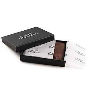 Wallet for Men’s - Genuine Leather Slim Bifold RFID Wallet - Gift for Men Packed in Stylish Gift Box