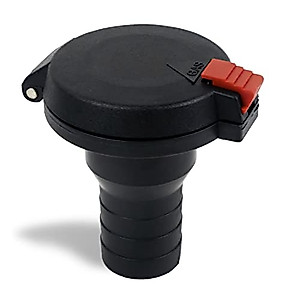 Five Oceans Boat Gas Deck Fill/Filler, Marine Fuel Deck Filler with Flip Top Cap Design, 1-1/2 Inch Hose, Straight Neck, for Pontoon, Fishing Boats, Bass Boat, Sport Yachts, Sailboats - FO1797