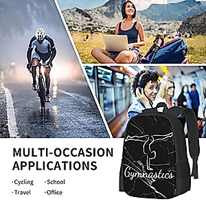 Gymnastics-Backpack, Laptop Backpack Gym Bags Black School Bookbags Travel Daypack For Women Men Boys Girls Vontako