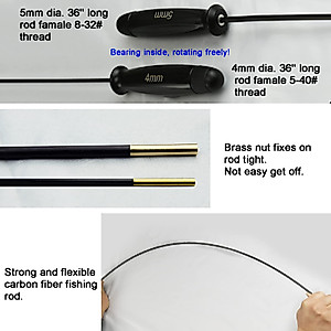 Gun Cleaning one Piece Long Rod kit 2 Carbon Fiber rods (4,5mm) 36" Long with 2 Plastic Chamber Cleaning rods Packed in one Tube bore Friendly…