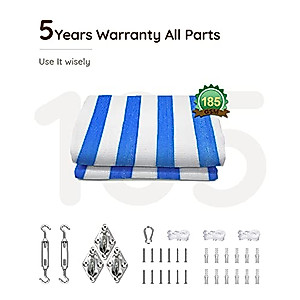 Quictent 20x20x20ft 185G HDPE Triangle Sun Shade Sail Canopy 98% UV Block Outdoor Patio Garden with Hardware Kit