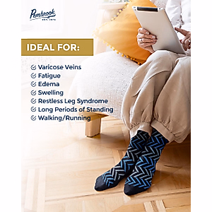 Pembrook Light Compression Socks for Women - 6 Pairs | 8-15 mmHg Compression Socks Women | Polkadots, Polkadots, Argyle, Striped Compression Socks Women | Cotton Compression Socks for Women