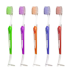 Orthodontic Toothbrush Double Ended Ortho Toothbrush V-Trim Brush and Interspace Brush for Ortho Brace Teeth Cleaning, 5 Pcs