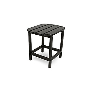 POLYWOOD R100BL Presidential Rocking Chair, Black & SBT18BL South Beach 18" Outdoor Side Table, Black