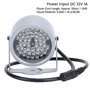 plplaaoo Night Vision Infrared Light, IP5 Rainproof 48 LEDs IR Infrared Light, Intelligent Waterproof Infrared Night Vision Light for Indoor or Outdoor Surveillance Camera Parking Lot, Fill Light