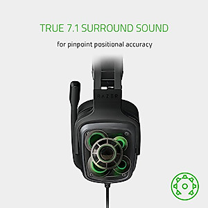 Razer Tiamat 7.1 v2 Gaming Headset: Dual Subwoofers - Audio Control Unit - Rotatable Boom Mic - Works with PC - Classic Black