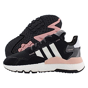 adidas Originals Nite Jogger Womens Shoes Size 9, Color: Black/Pink/White-Black