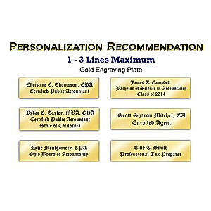 CPA License State Board Accountancy Personalized Certified Public Accountant Certificate School Document Holder Case Plaque Frame Exam Financial Planning Student Gift Graduate