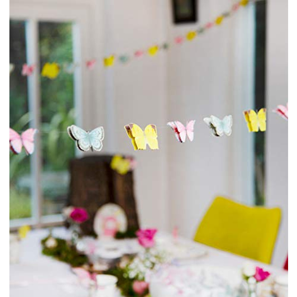 Talking Tables Fairy Party Supplies | Fairy Bunting Banner | Great For Girls Party, Tea Party, Birthday Party And Party Décor | Pink, Paper, 3M