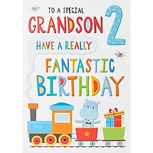 Regal Publishing Juvenile Birthday Card Age 2 Grandson - 9 x 6 inches -
