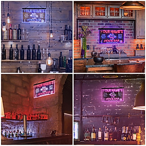ADVPRO Personalized Your Name Custom Home Bar Beer Established Year Dual Color LED Neon Sign Red & Blue 24 x 16 Inches st6s64-p1-tm-rb