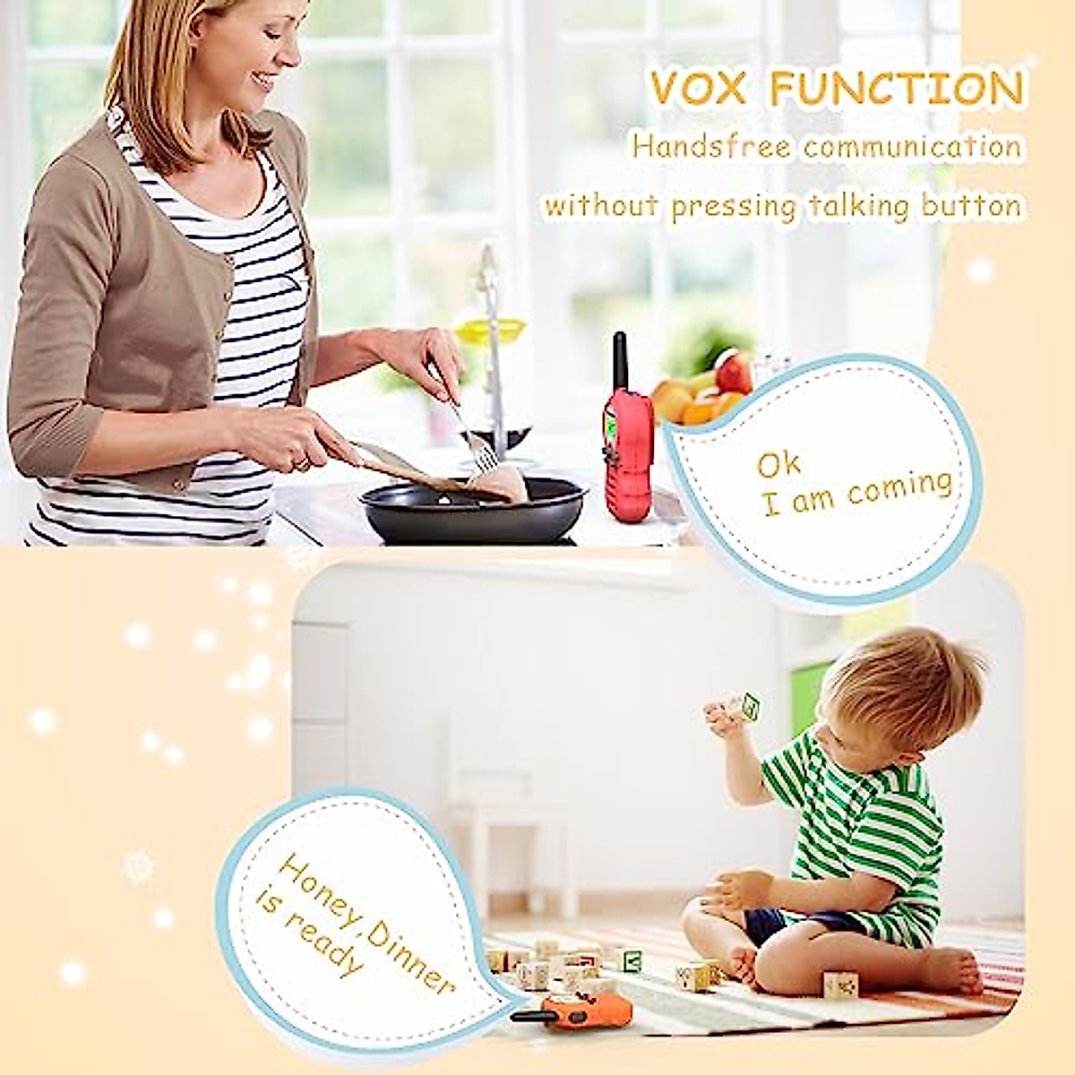 FOREDOM T388A Walkie Talkies for Kids, 3 Pack Kids Walkie Talkies for Boys & Girl