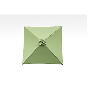 Heininger 1234 DestinationGear 6.5' Square Lime Classic Wood Patio Umbrella