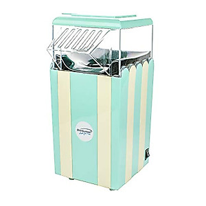 Brentwood PC-488BL Classic Striped 8-Cup Hot Air Popcorn Maker, Blue