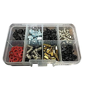 1Box DIY Accessories Kit for Motherboard Mounting Hardware Screws Repair Tool Hard Disk for Computer PC with Storage Case SCRW-209215