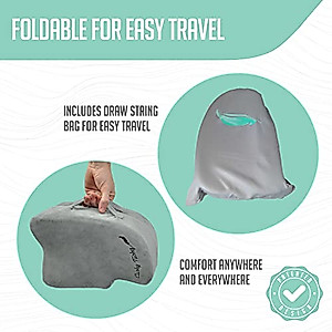 Cushy Tushy Premium Foldable Travel Seat Cushion - for Relief of Lower Back, Sciatic, Butt and Tailbone Pain - for Home & Office Use, Perfect for Travel or Driving - Coccyx Seat Cushion