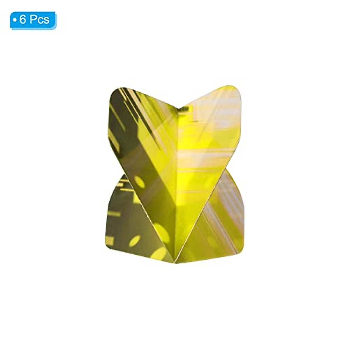 PATIKIL Dart Flights, 6 Pack PET Standard Darts Accessories Replacement Parts for Soft Tip Steel Tip, Thick Stripe Style, Black, Yellow