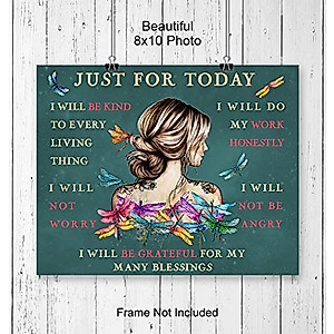 Inspiration Positive Affirmations Boho-chic Wall Art - New Age spiritual Hippie Motivational Wall Decor - Inspirational Quotes Saying - Encouragement Gifts for Women - Encouraging Wall Decor UNFRAMED