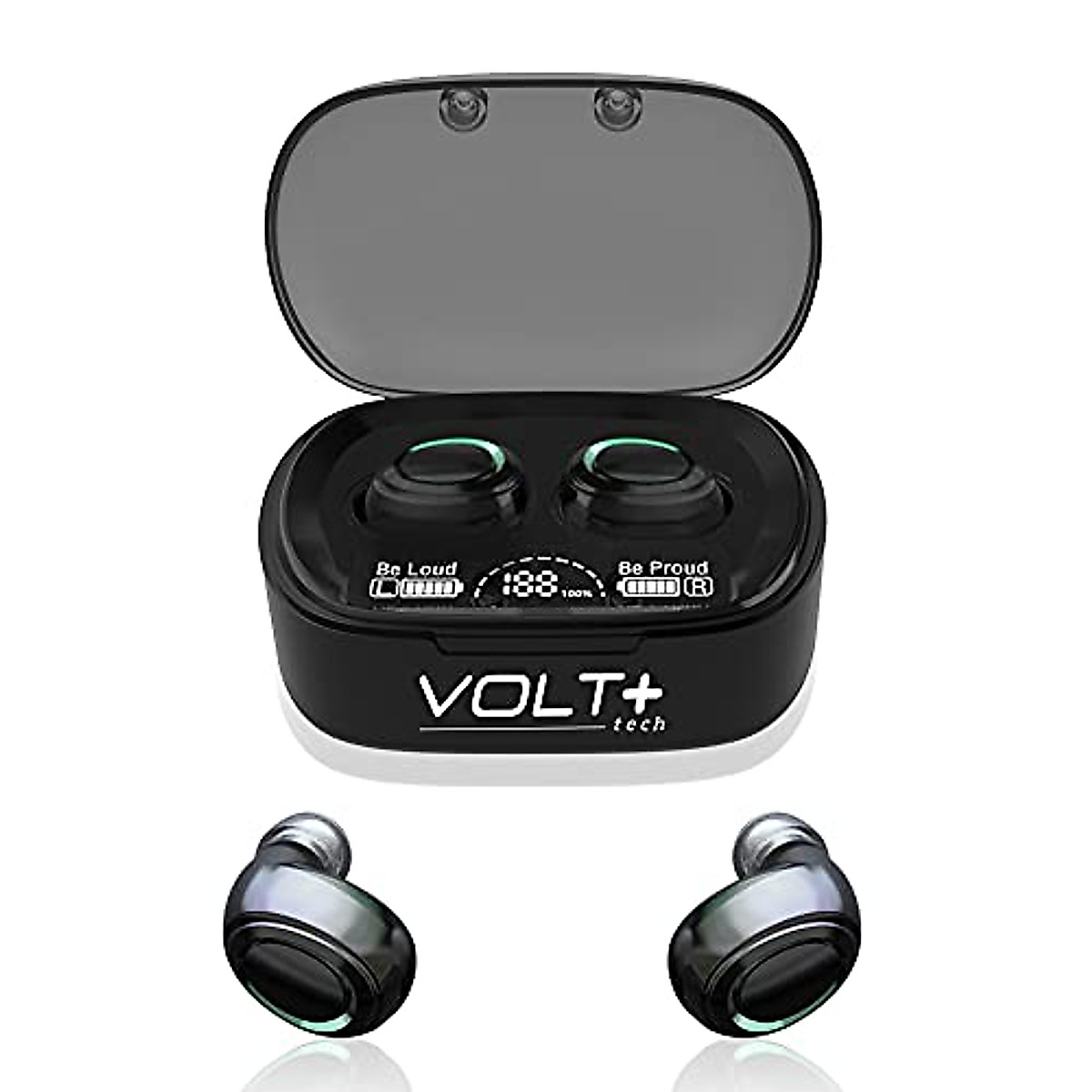 VOLT PLUS TECH Wireless Bluetooth Earbuds Compatible With Samsung Galaxy S22/S22+/ULTRA/S21/S21+/ULTRA/S20/S20+/ULTRA/FE 5G,2000mAh Charging Case,8D Bass,IPX3 Touch Waterproof/Noise Reduction with Mic
