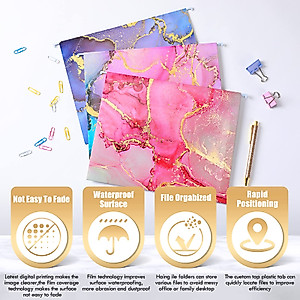 36 Pack Extra Capacity Hanging File Folders Hang Folders Letter Size Expandable Filing Folders Heavy Duty Reinforced Hanging File Folders Marble Style Designed for Bulky Files, Medical Charts