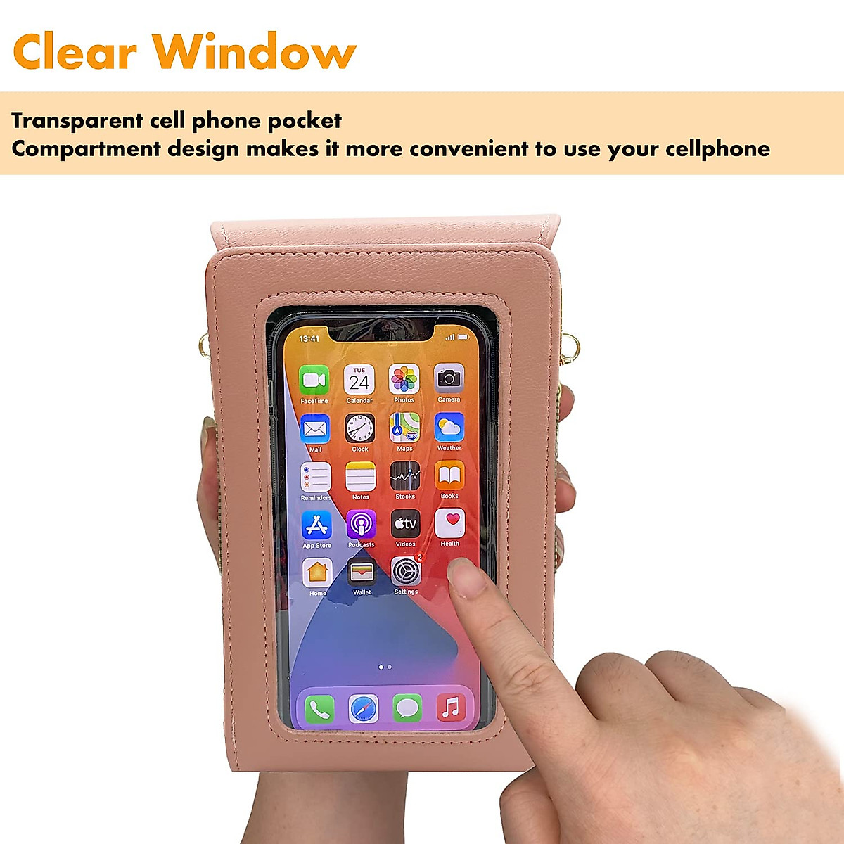 HOPSOOKEN Womens RIFD Small Crossbody Cell phone Purse Wallet Roomy Shoulder Bags (sblack)