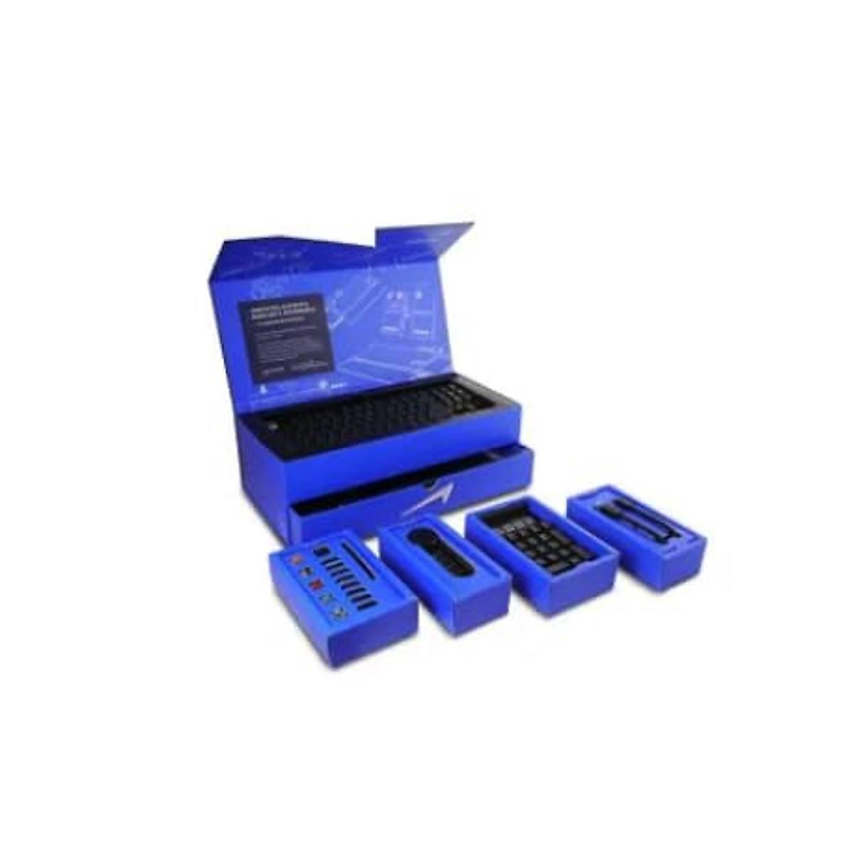 Mountain Everest Max Mechanical Gaming Keyboard - USB Hub - Cherry MX Hot-Swappable Switches - RGB Backlit (Midnight Black, Red - Linear & Quiet)