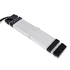 Lian Li Strimer Plus V2 24 Pin (PW24-PV2) -Addressable RGB Power Extension Cable (Strimer L-Connect 3.0 Controller Included), Black & UNI Fan SL-Infinity 120 RGB Triple Pack Black with Controller