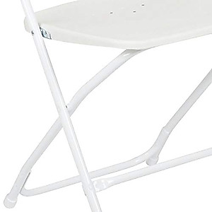 Flash Furniture Hercules™ Series Plastic Folding Chair - White - 2 Pack 650LB Weight Capacity Comfortable Event Chair-Lightweight Folding Chair