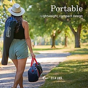 Coleman Skyshade Screen Dome Canopy Tent, 8 x 8 Shade Canopy, UPF 50+ Outdoor Canopy Tent for Camping, Tailgating, and Beach Shade, Medium Blue