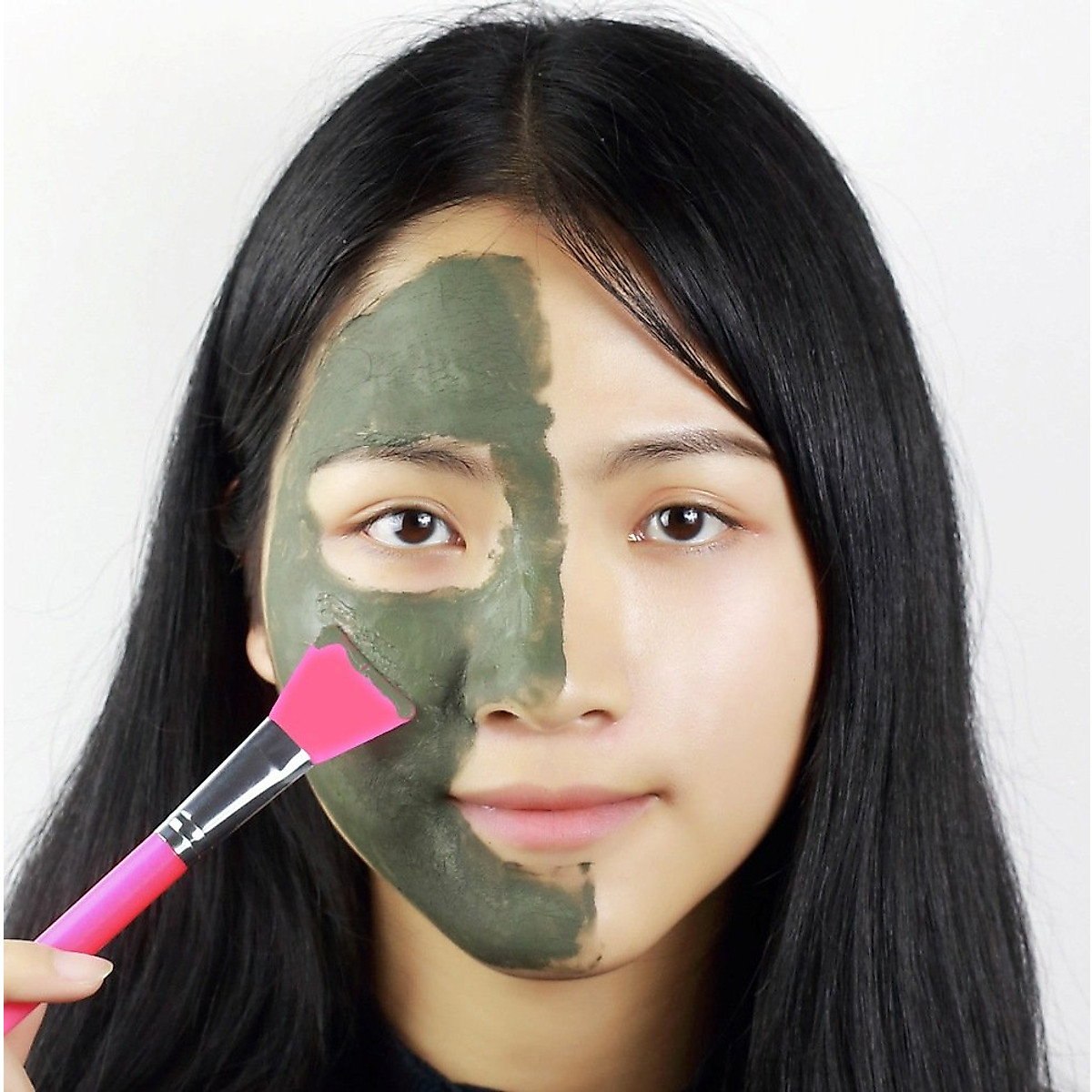 LORMAY 7 Pcs Silicone Brush applicator kit for UV Resin Epoxy Art Crafting and Cream Makeup Products (Red)