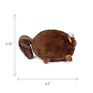 goDog Action Plush Beaver Animated Squeaky Dog Toy, Chew Guard Technology - Brown, One Size